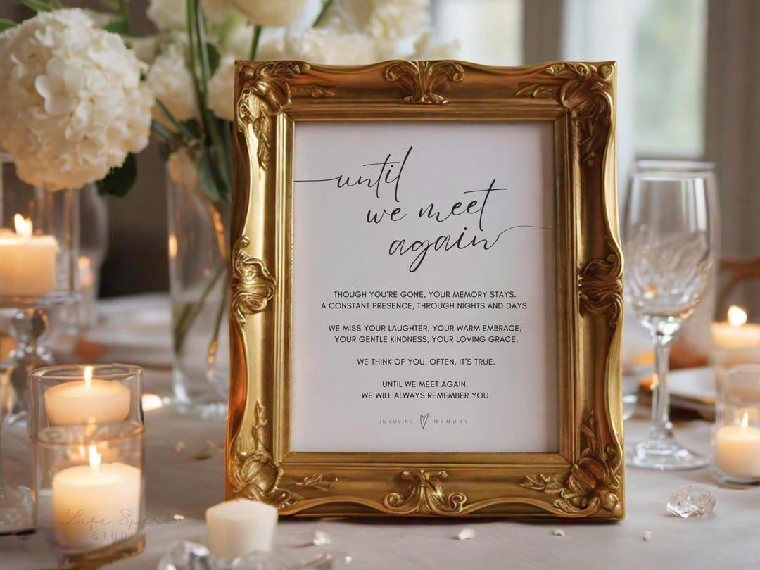 Heartfelt Funeral Poem Memorial, in Loving Memory, Printable ...