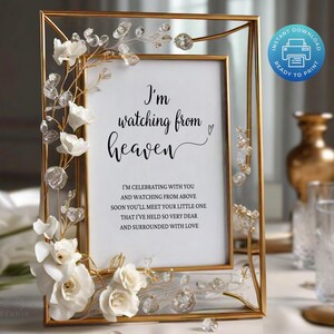Baby Shower Memorial Sign: Heaven Sent Remembrance (PDF & PNG) - Etsy