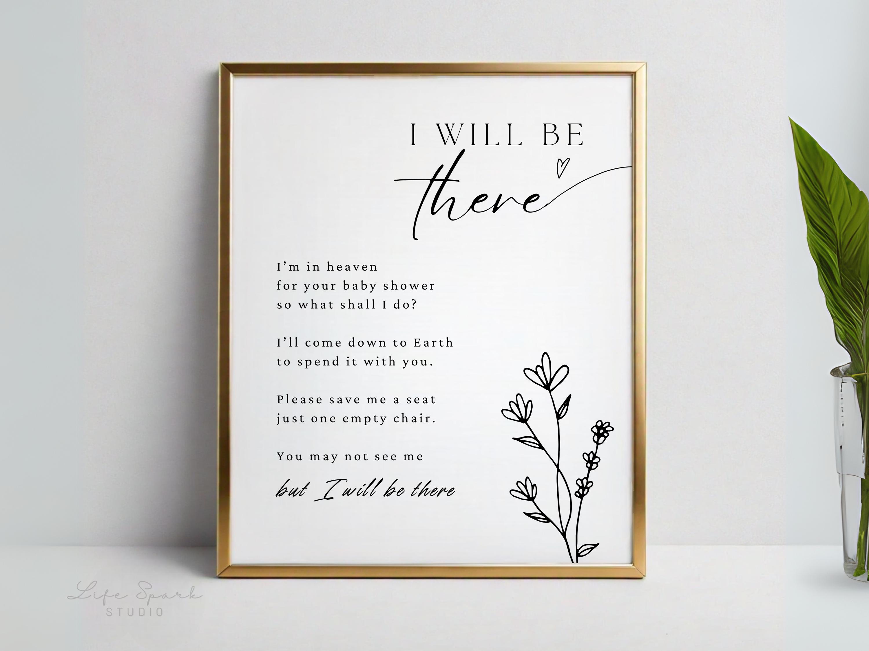 Baby Shower Memorial Sign, Remembrance Poem (PDF, PNG) - Etsy