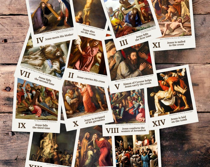 Way of the Cross Complete 14 Stations Jesus Crucifixion Stations of the ...