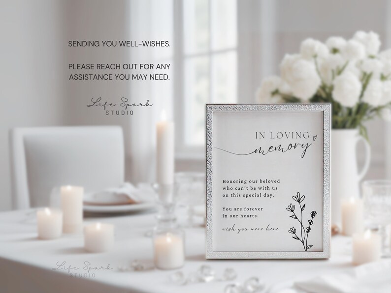 In Loving Memory Sign , Wedding Memorial Table Sign, Until We Meet ...