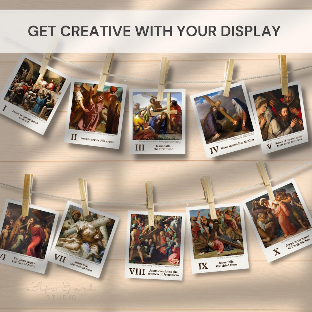 Stations of the Cross Banner, Printable Way of the Cross, Modern ...