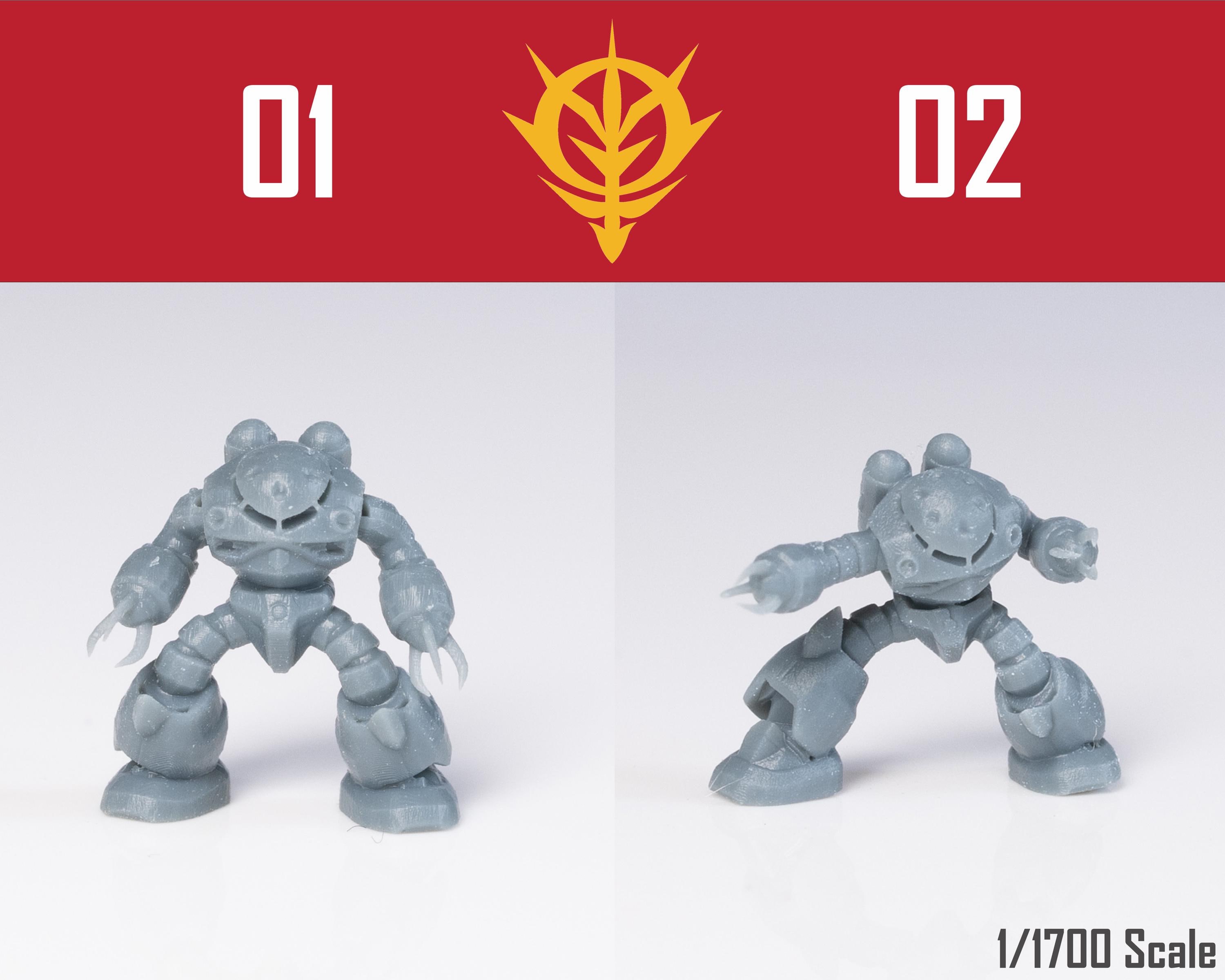 Gundam 1/1700 ZEON Aquatic Mobile Suits | Compatible With Bandai EX ...