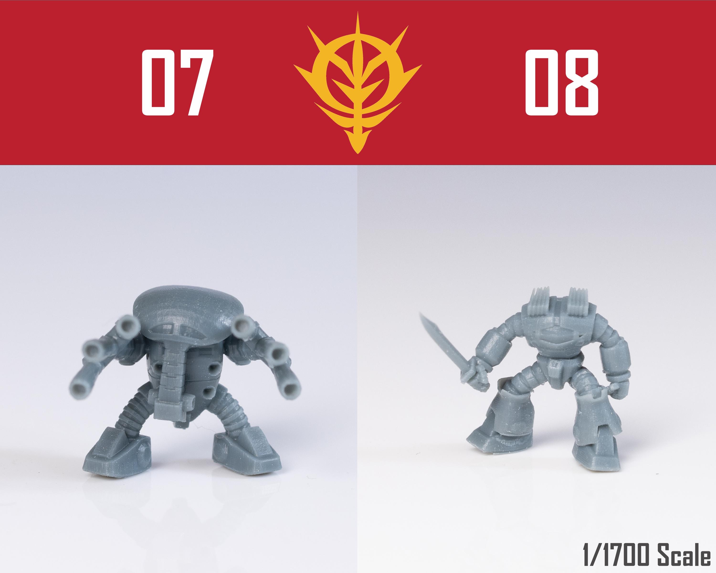 Gundam 1/1700 ZEON Aquatic Mobile Suits | Compatible With Bandai EX ...