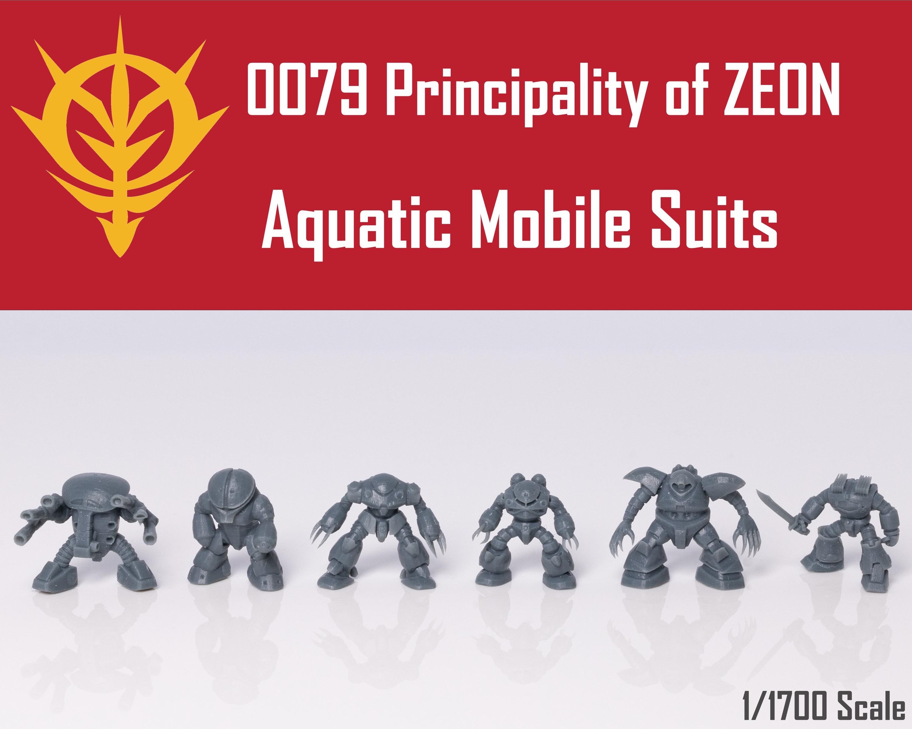 Gundam 1/1700 ZEON Aquatic Mobile Suits | Compatible With Bandai EX ...