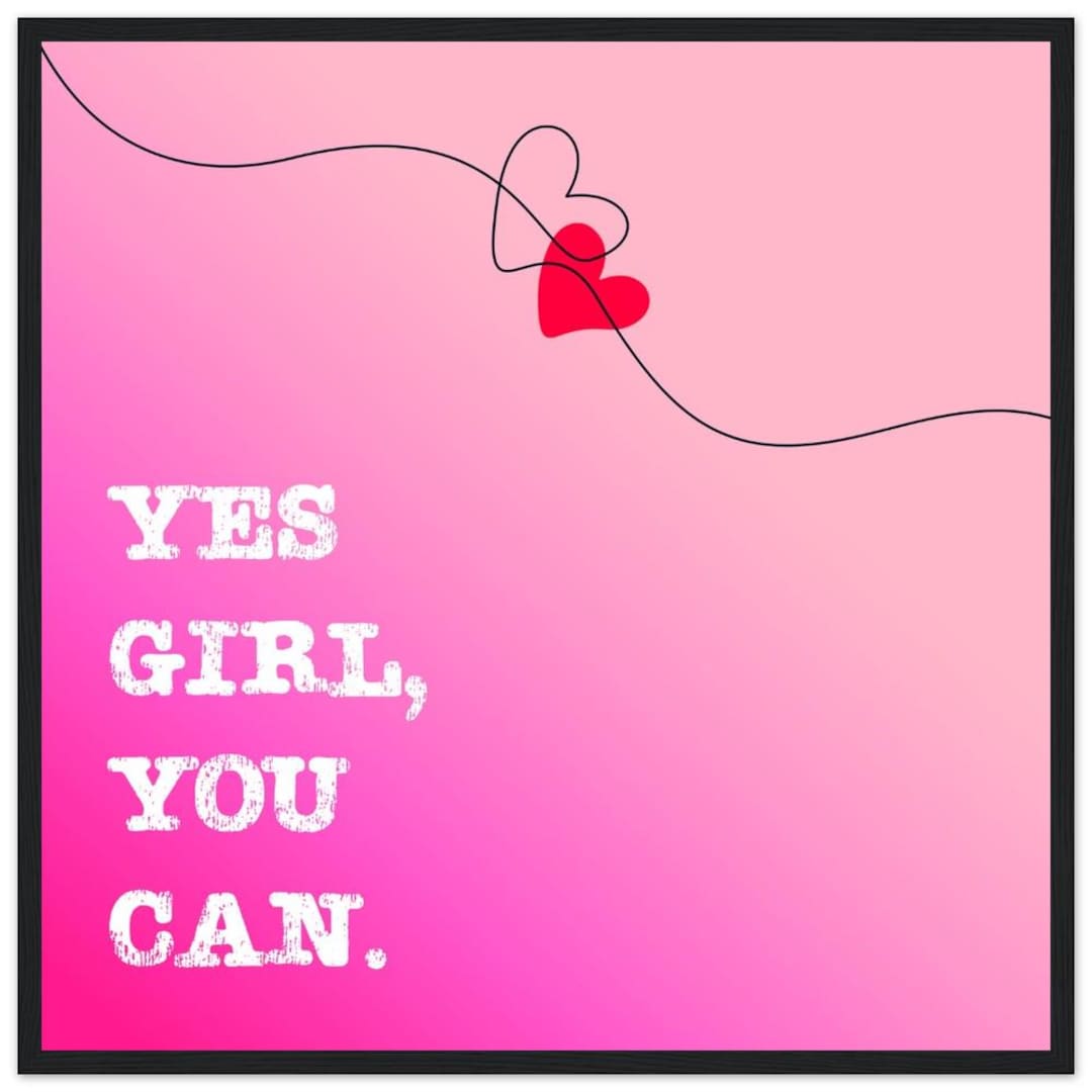 Female Empowerment Pink Motivational Poster Feminine Empowerment Wall ...