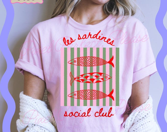 Sardine SVG PNG, Fisherman Aesthetic, Maritime Whimsical Clipart, Hand ...