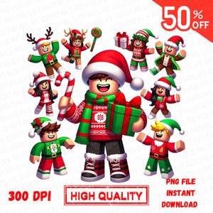 Roblox Christmas Png , Instant Download, Roblox PNG File, Gaming Png ...