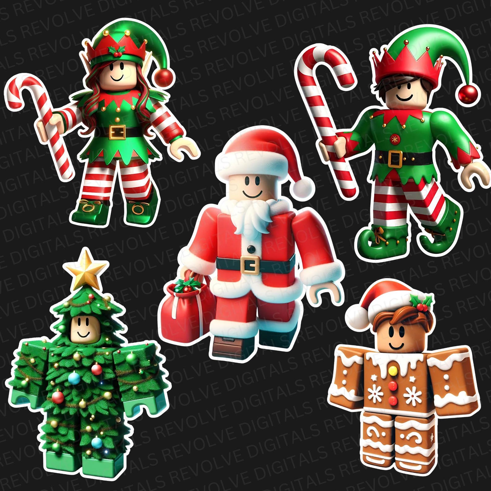 Roblox Christmas Clipart Images, Digital Download, Roblox PNG, PNG ...
