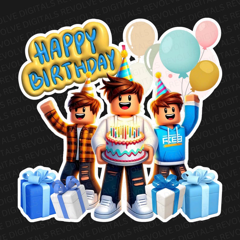 Roblox Birthday PNG Images, Digital Download, Roblox PNG, PNG Instant ...