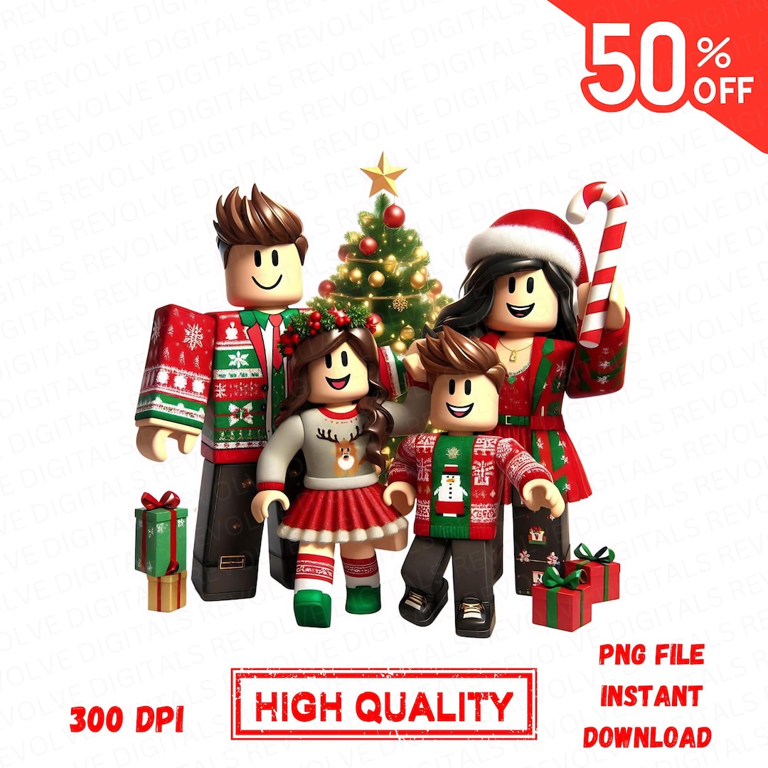 Roblox Family PNG Images, Roblox Christmas, Digital Download, Roblox ...