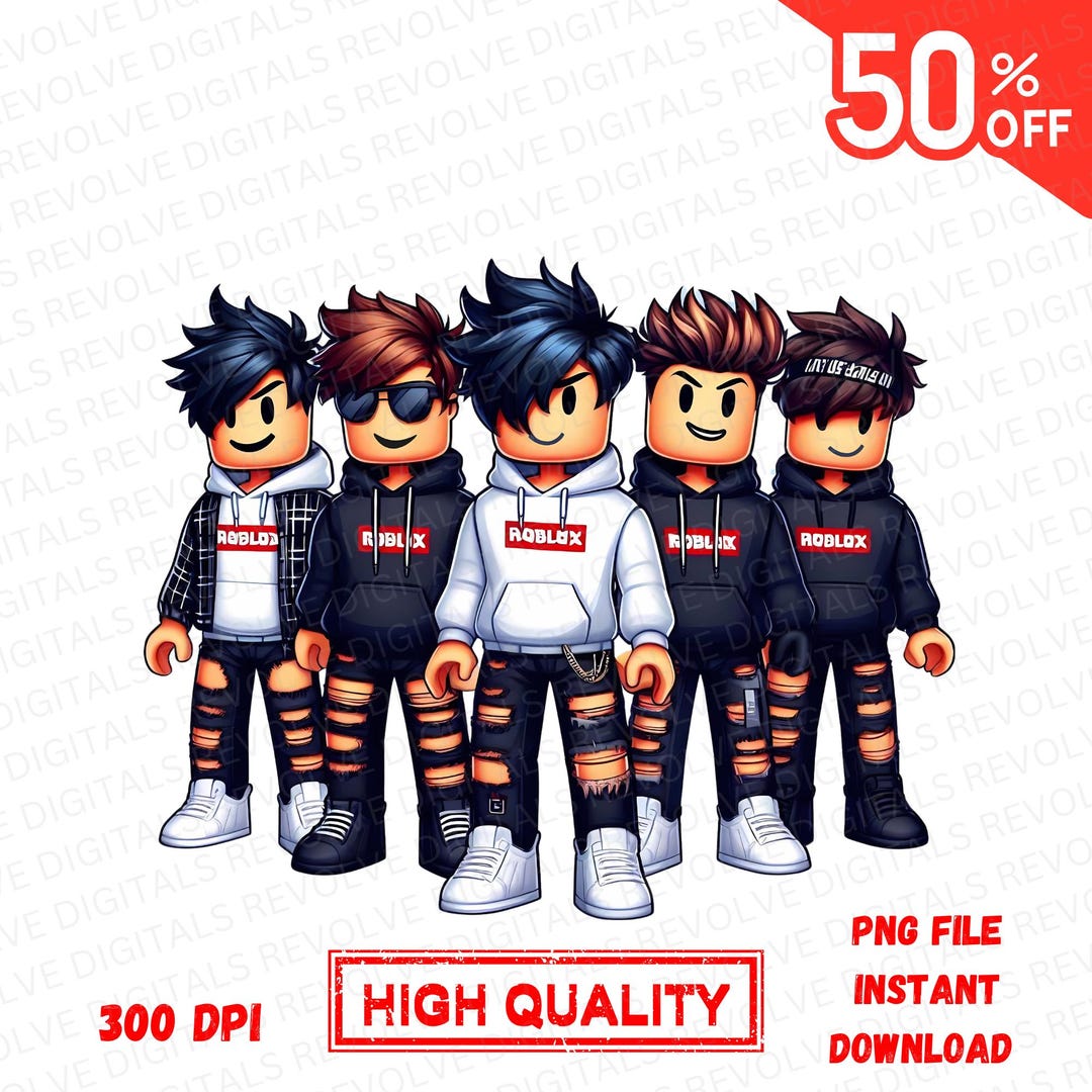 Roblox Boys PNG Images, Digital Download, Roblox PNG, PNG Instant ...