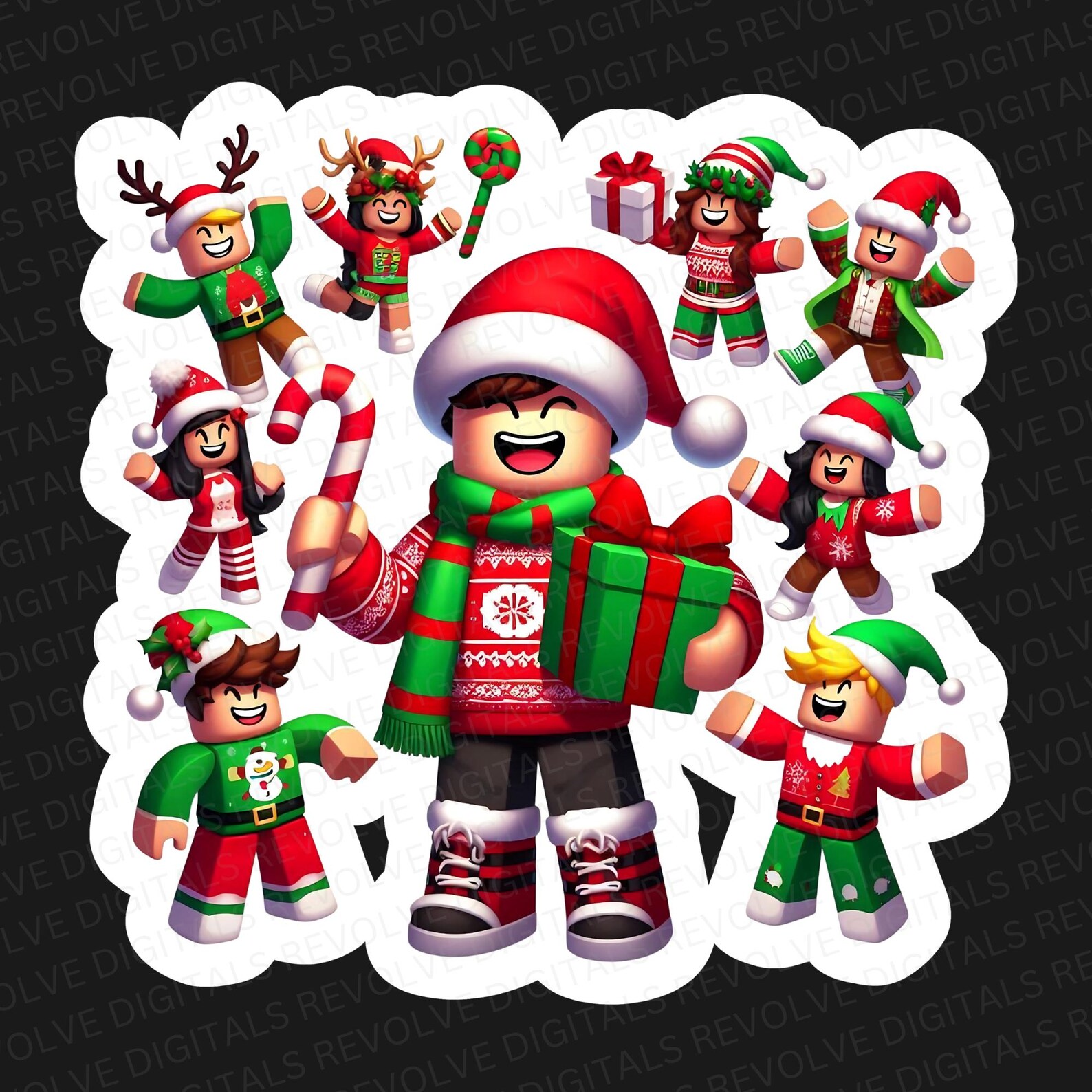 Roblox Christmas Png , Instant Download, Roblox PNG File, Gaming Png ...