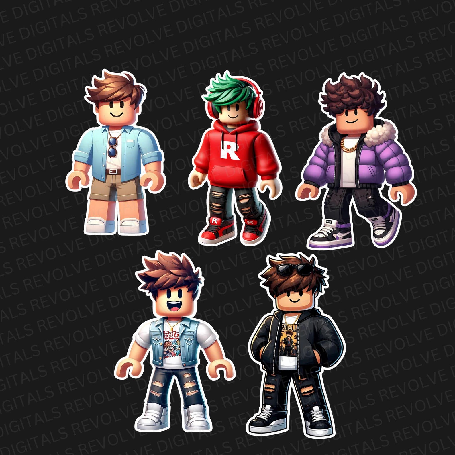 Roblox Boys Clipart Images, Digital Download, Roblox PNG, PNG Instant ...