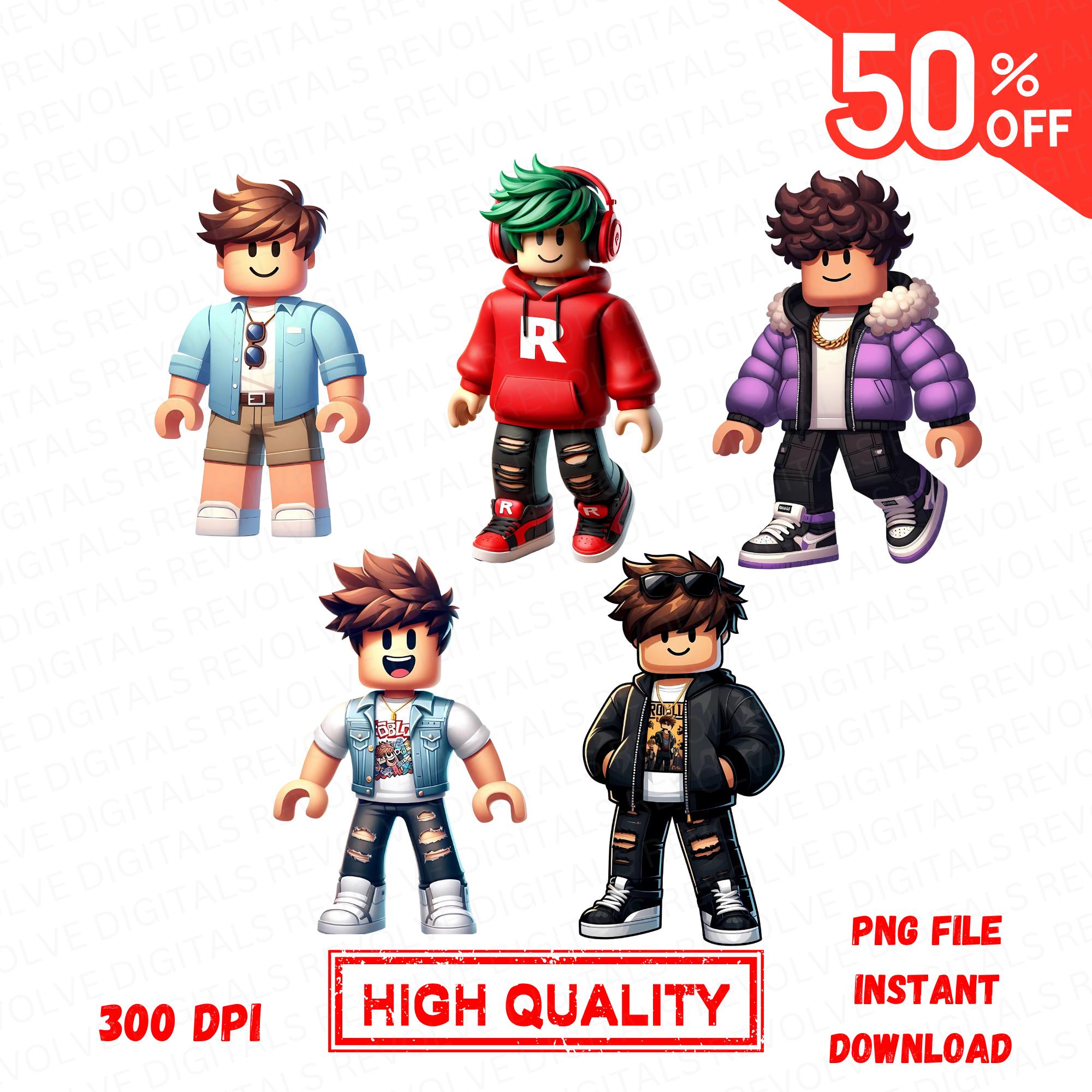 Roblox Boys Clipart Images, Digital Download, Roblox PNG, PNG Instant ...