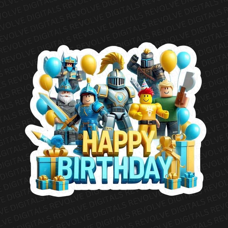 Roblox Birthday PNG Images, Digital Download, Roblox PNG, PNG Instant ...