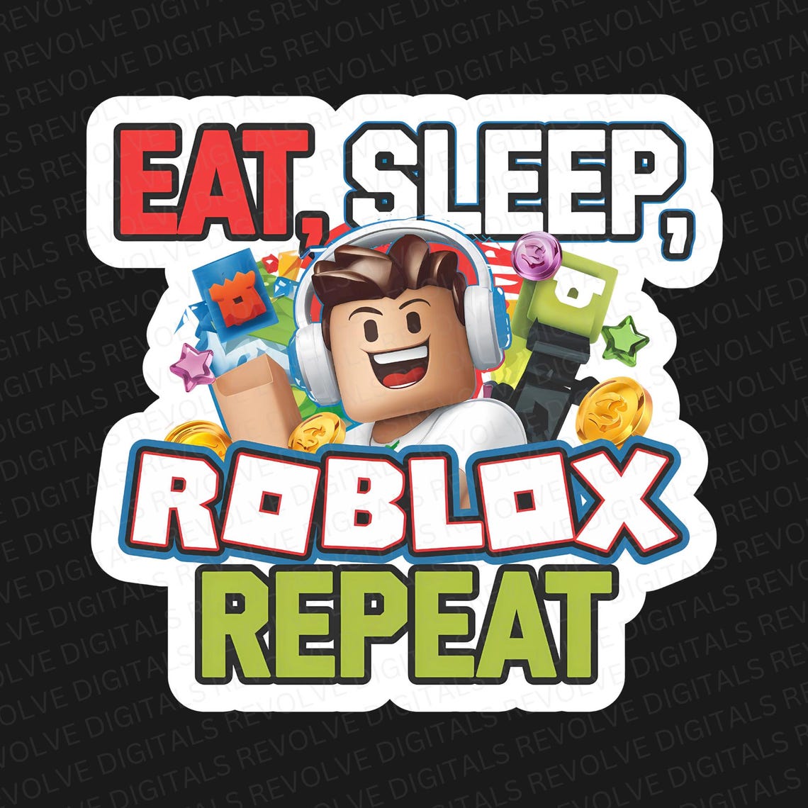 Eat Sleep Roblox Repeat PNG Images, Roblox Boys Png, Roblox PNG, PNG ...