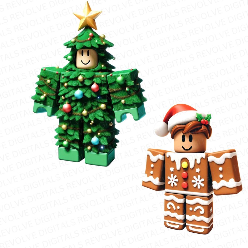 Roblox Christmas Clipart Images, Digital Download, Roblox PNG, PNG ...