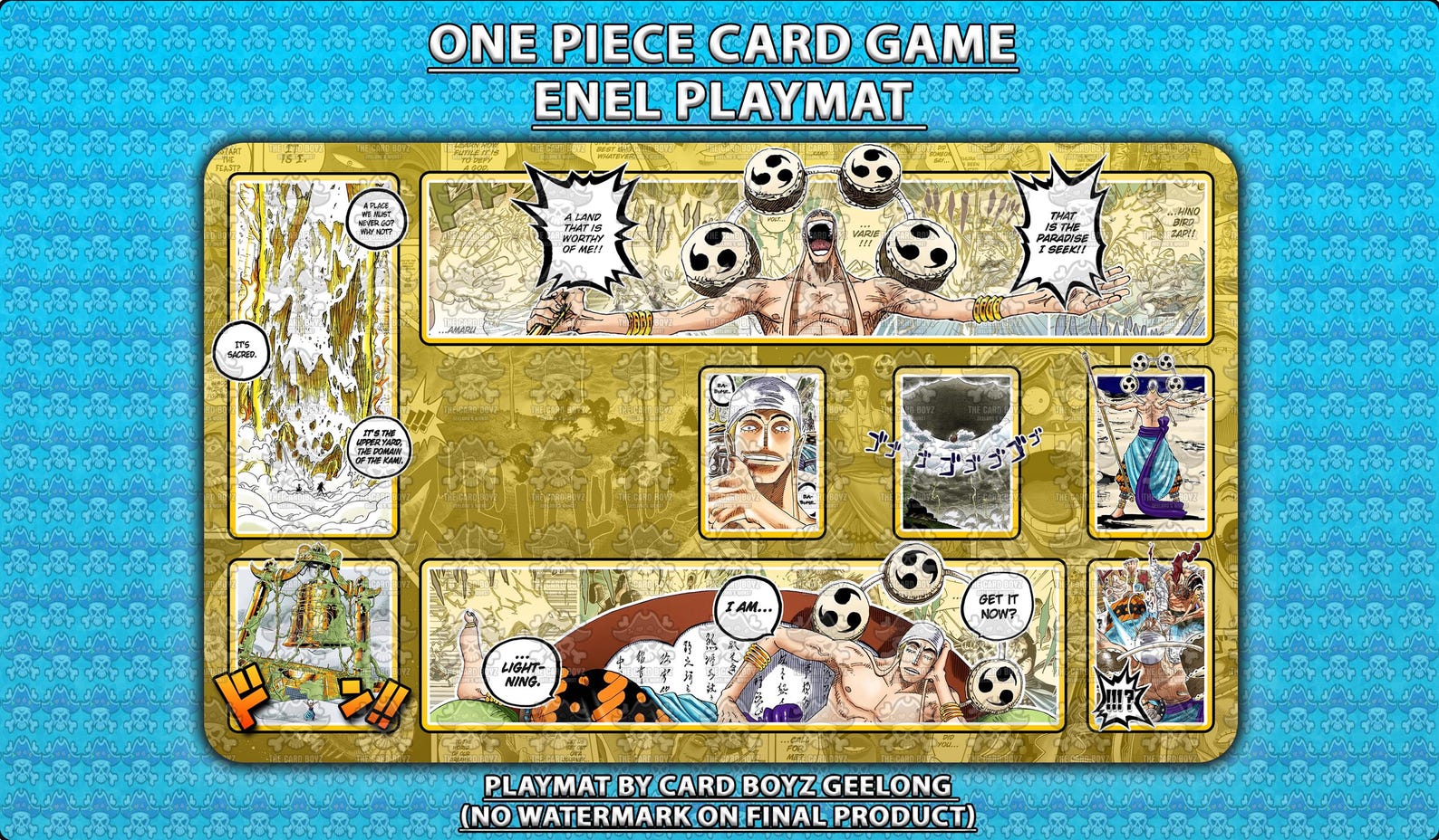 One Piece TCG Card Game Enel Playmat - Etsy