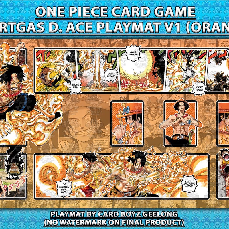 Portgas D Ace Playmat - Etsy