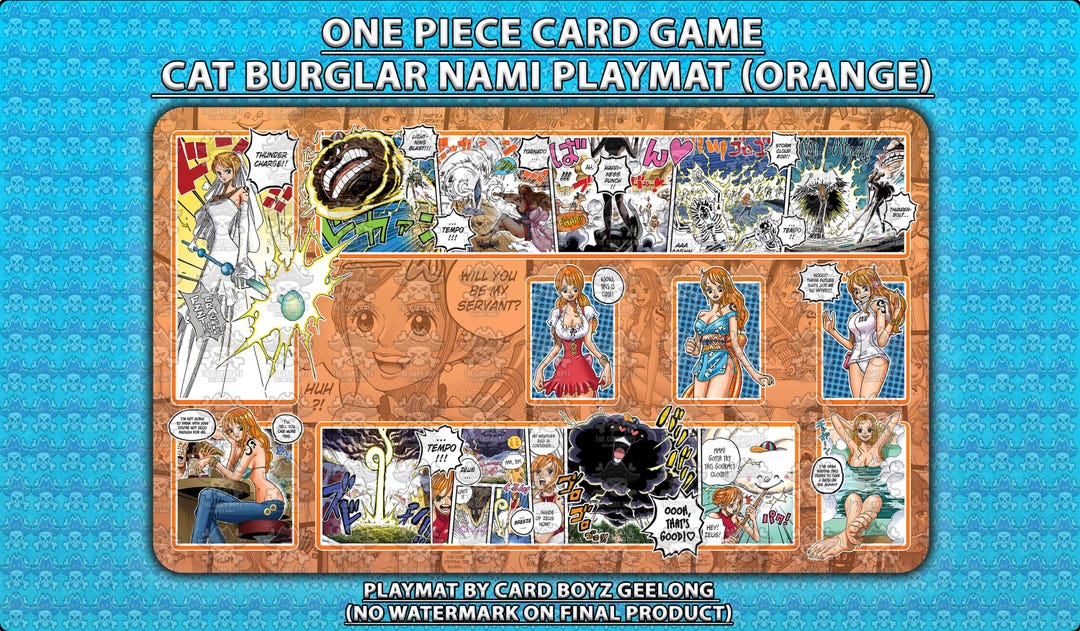 One Piece TCG Card Game Cat Burglar Nami Playmat - Etsy