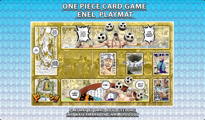 One Piece TCG Card Game Enel Playmat - Etsy