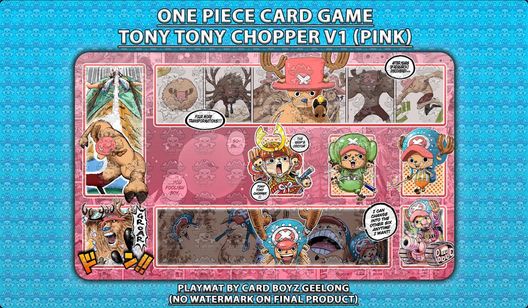 One Piece TCG Card Game Tony Tony Chopper Playmat - Etsy