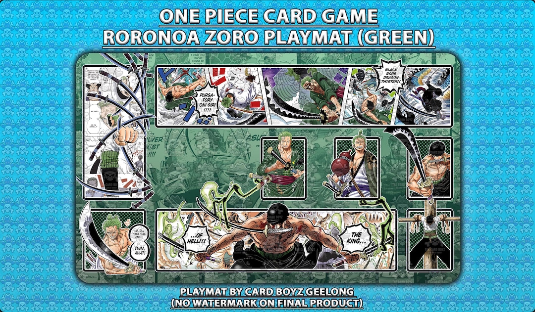 One Piece TCG Card Game Roronoa Zoro Playmat - Etsy