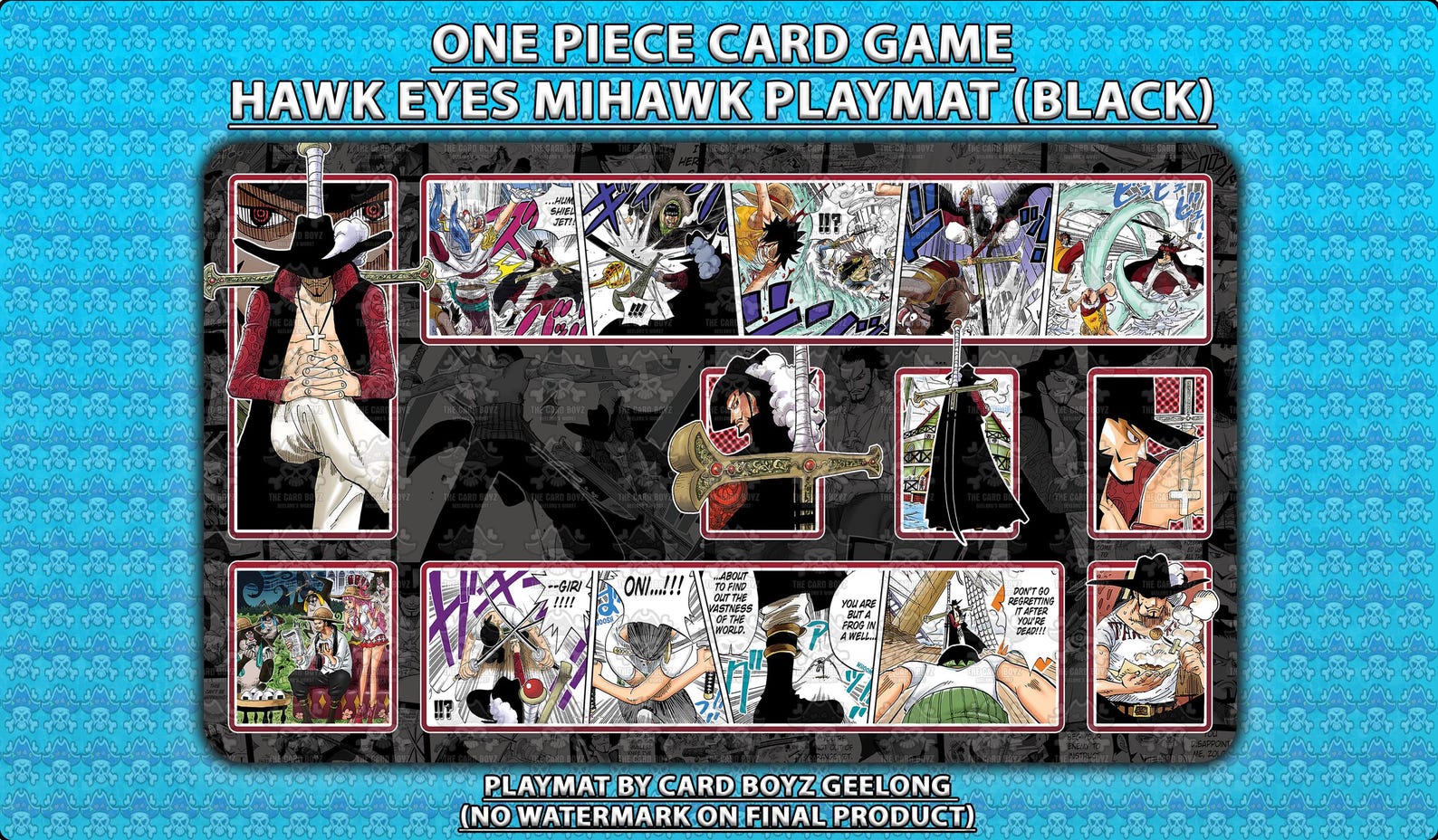 One Piece TCG Card Game Hawk Eyes Mihawk Playmat - Etsy