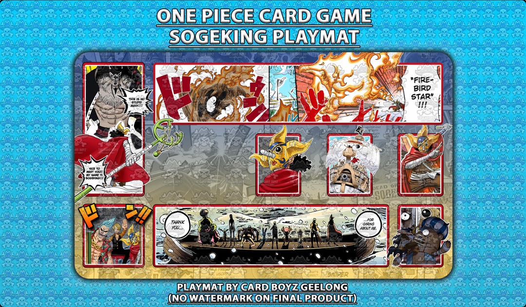 One Piece TCG Card Game Sogeking Playmat - Etsy