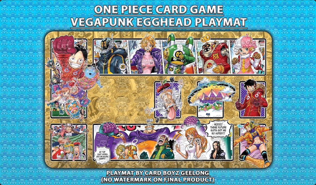 One Piece TCG Card Game Vegapunk Egghead Playmat - Etsy