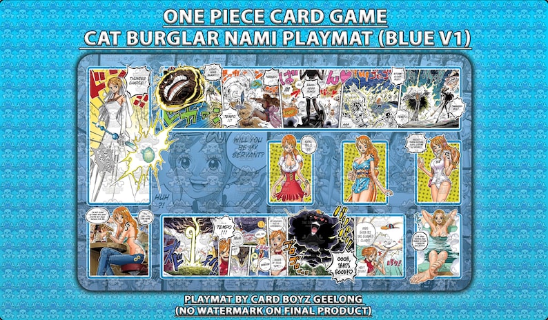 One Piece TCG Card Game Cat Burglar Nami Playmat - Etsy