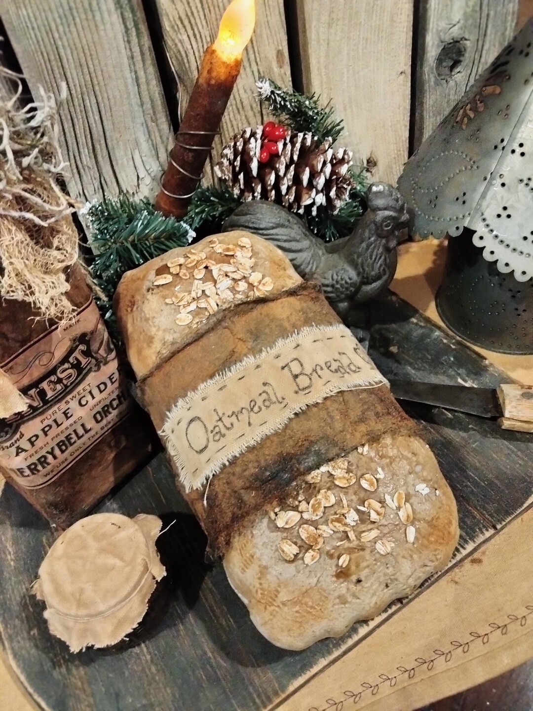 Primitive Faux Oatmeal Bread/ Pantry Fake Food - Etsy