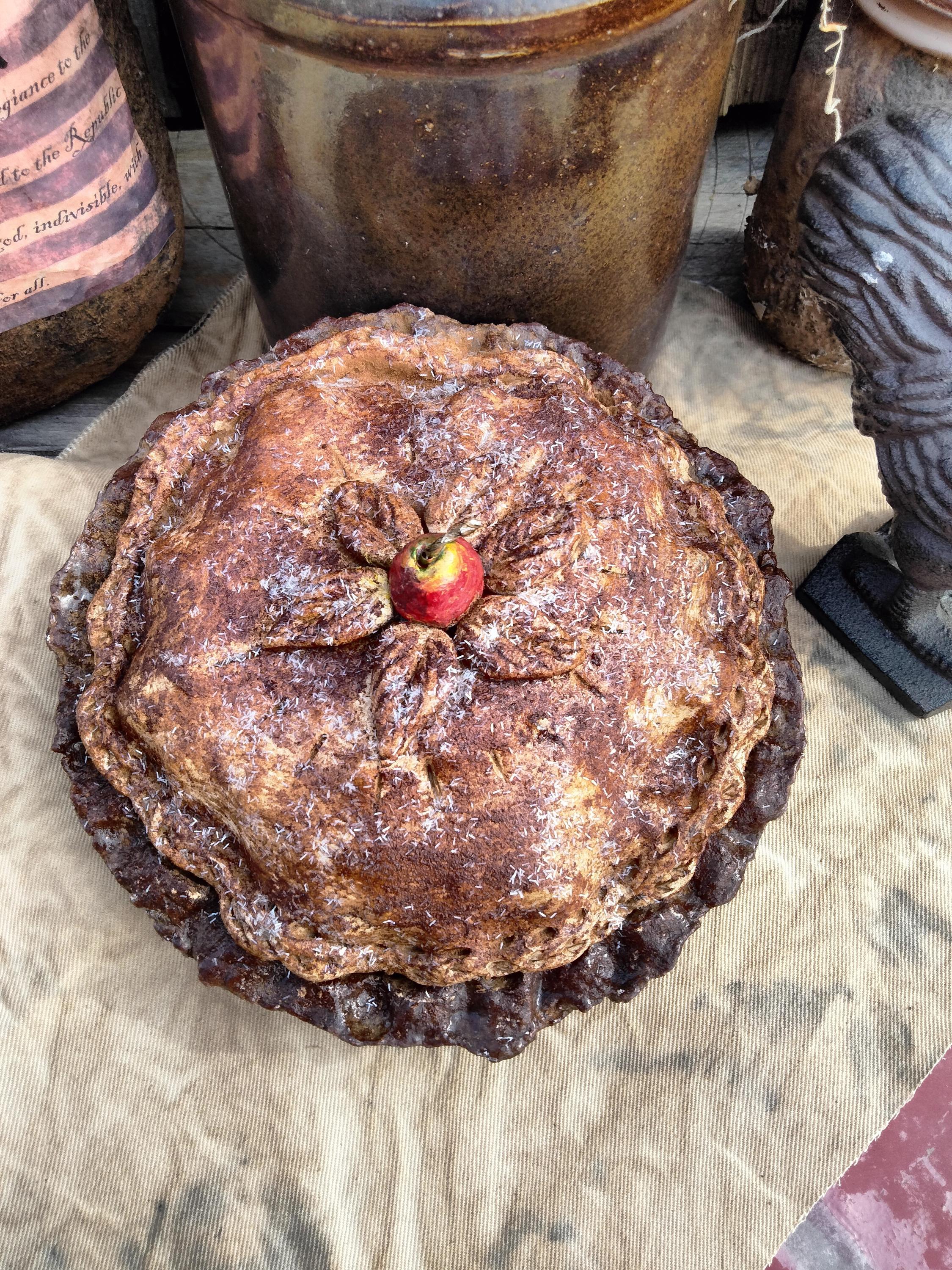 Faux/fake Apple Pie, Farmhouse Kitchen, Primitive Pantry Goods - Etsy