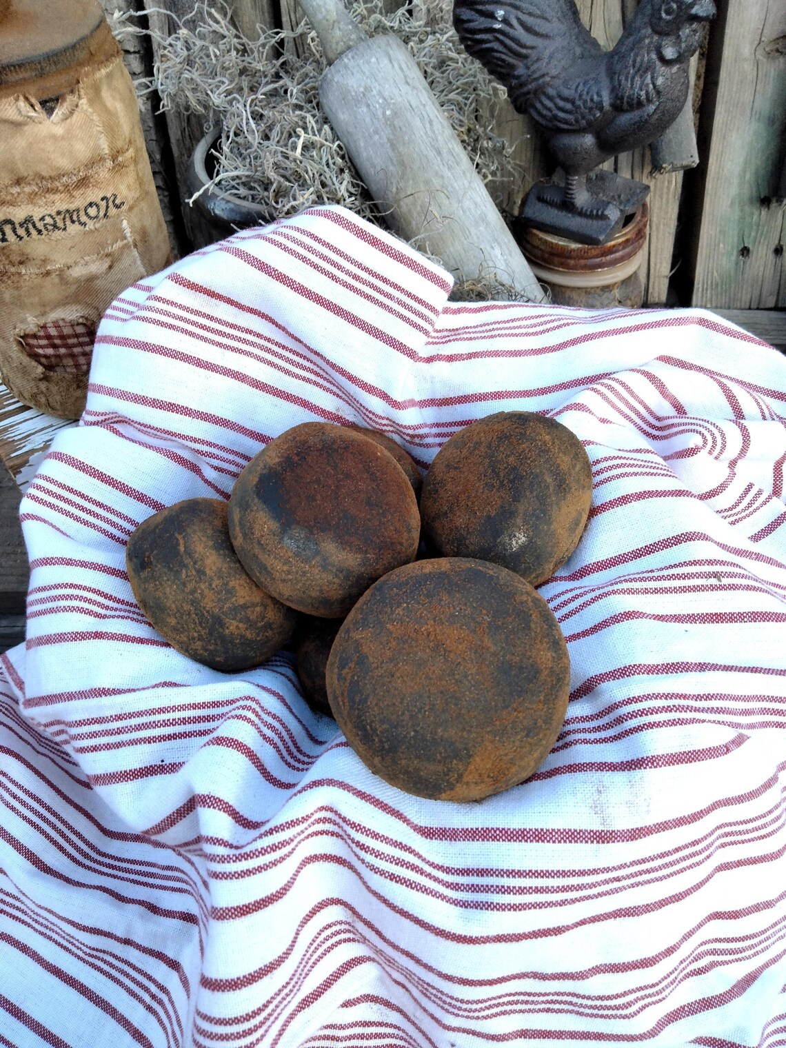 Primitive Blackened Six Biscuits, Colonial Blackened Six Biscuits - Etsy