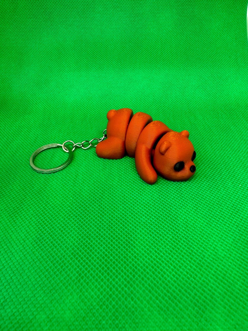 Animal Keychain, Bear Keyring, Bear Keychain, Flexi Keychain, Toy ...