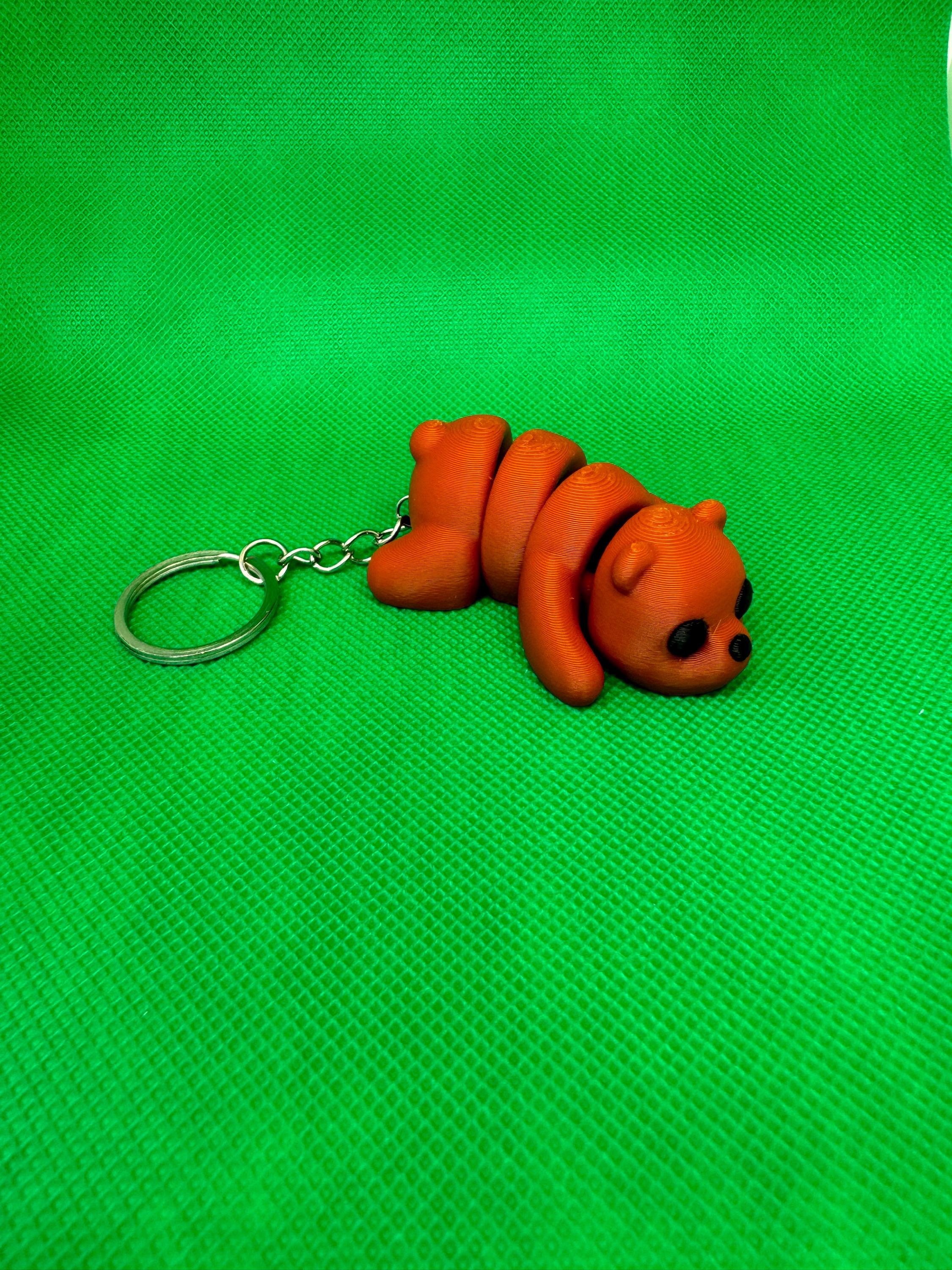 Animal Keychain, Bear Keyring, Bear Keychain, Flexi Keychain, Toy ...