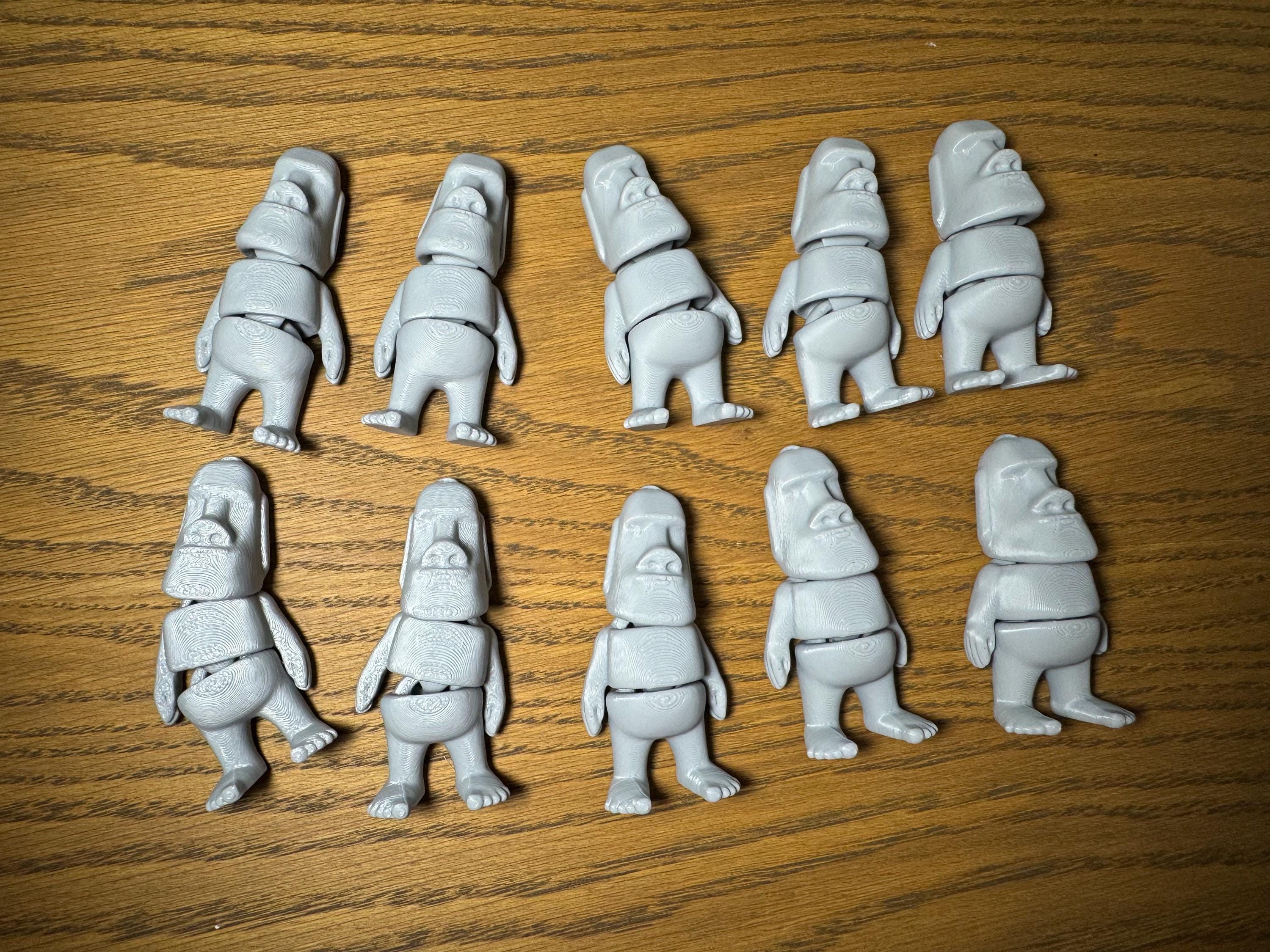 Moai Keychain, Moai Keyring, 3D Printed Moat, Easter Island Moai ...