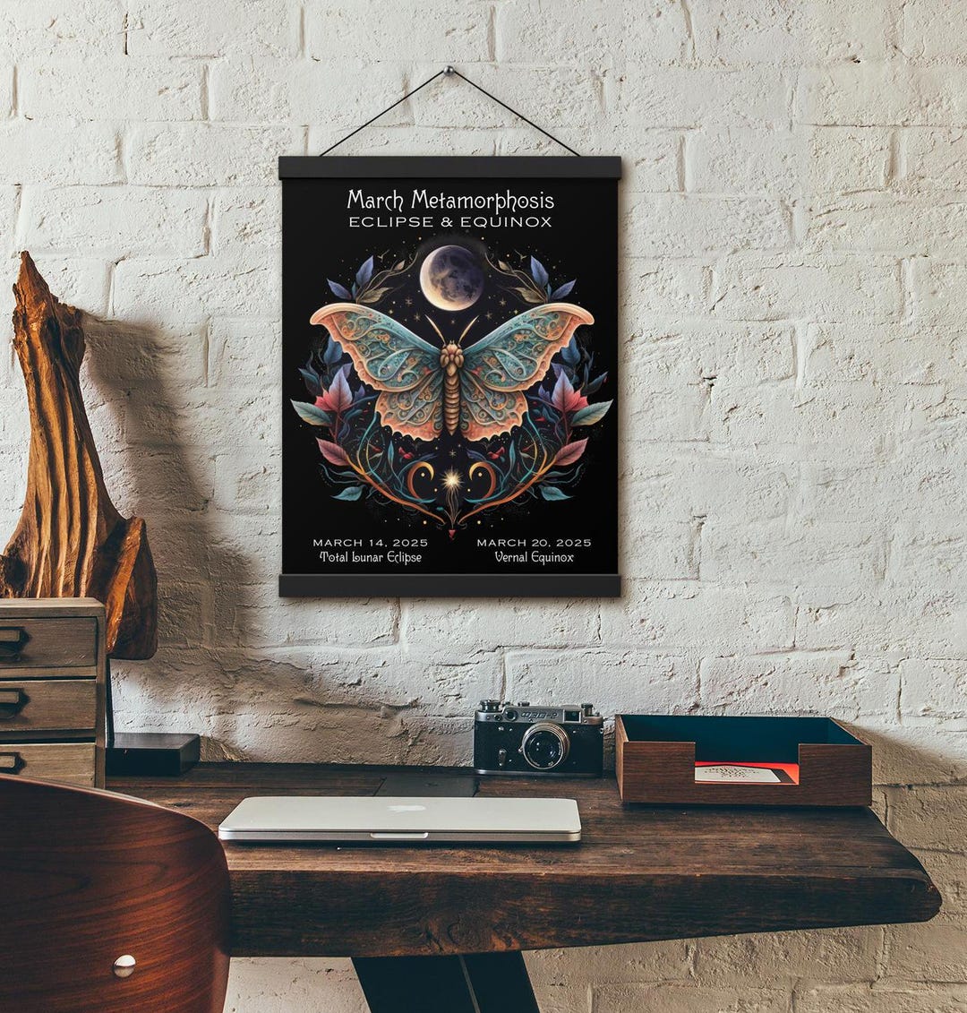 Mystical Luna Moth Wall Art—ideal Mother’s Day Gift for Celestial ...