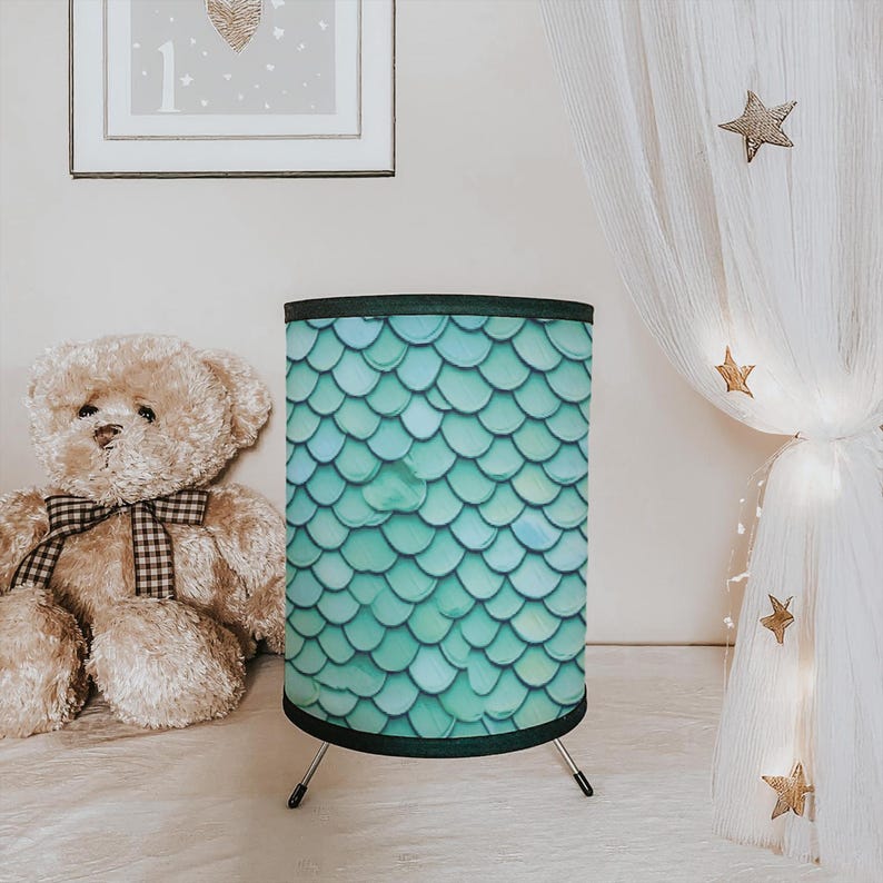 Mermaid Scales Lamp | Mermaidcore Light for Bedside Table | Fantasy ...