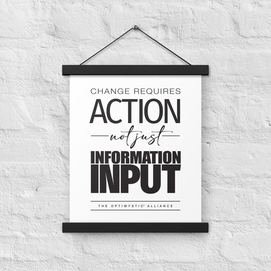 Motivational Poster With “change Requires Action” Adds Message Art to ...