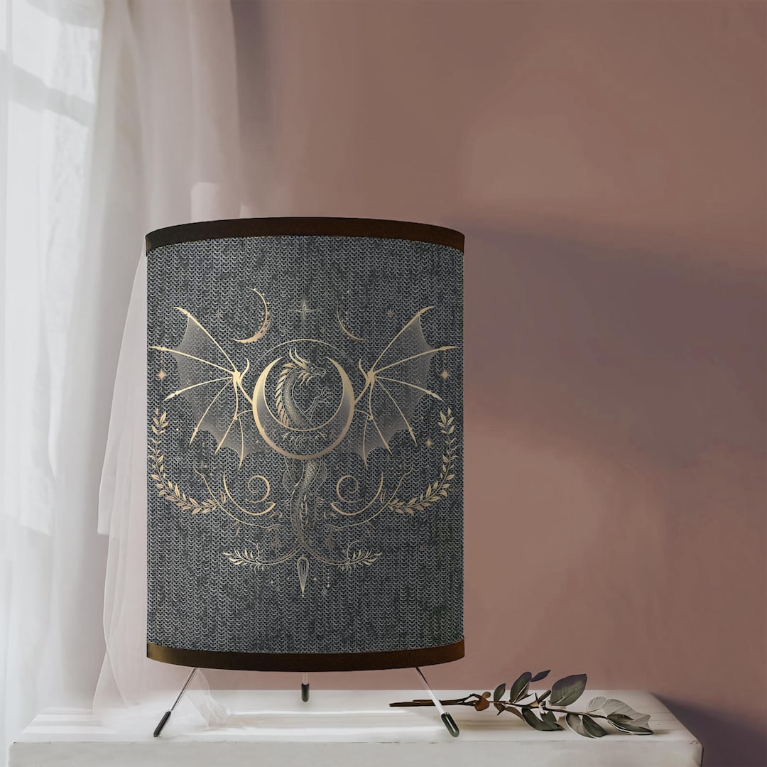 Dragon Book Nook Table Lamp | Whimsigoth Dragon Bedside Lamp | Gothic ...