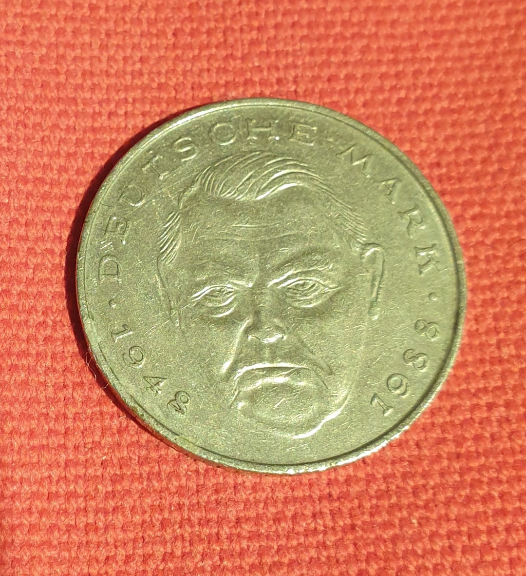 2 DM Coin Ludwig Erhard 1946 to 1988, Minted 1990 D - Etsy