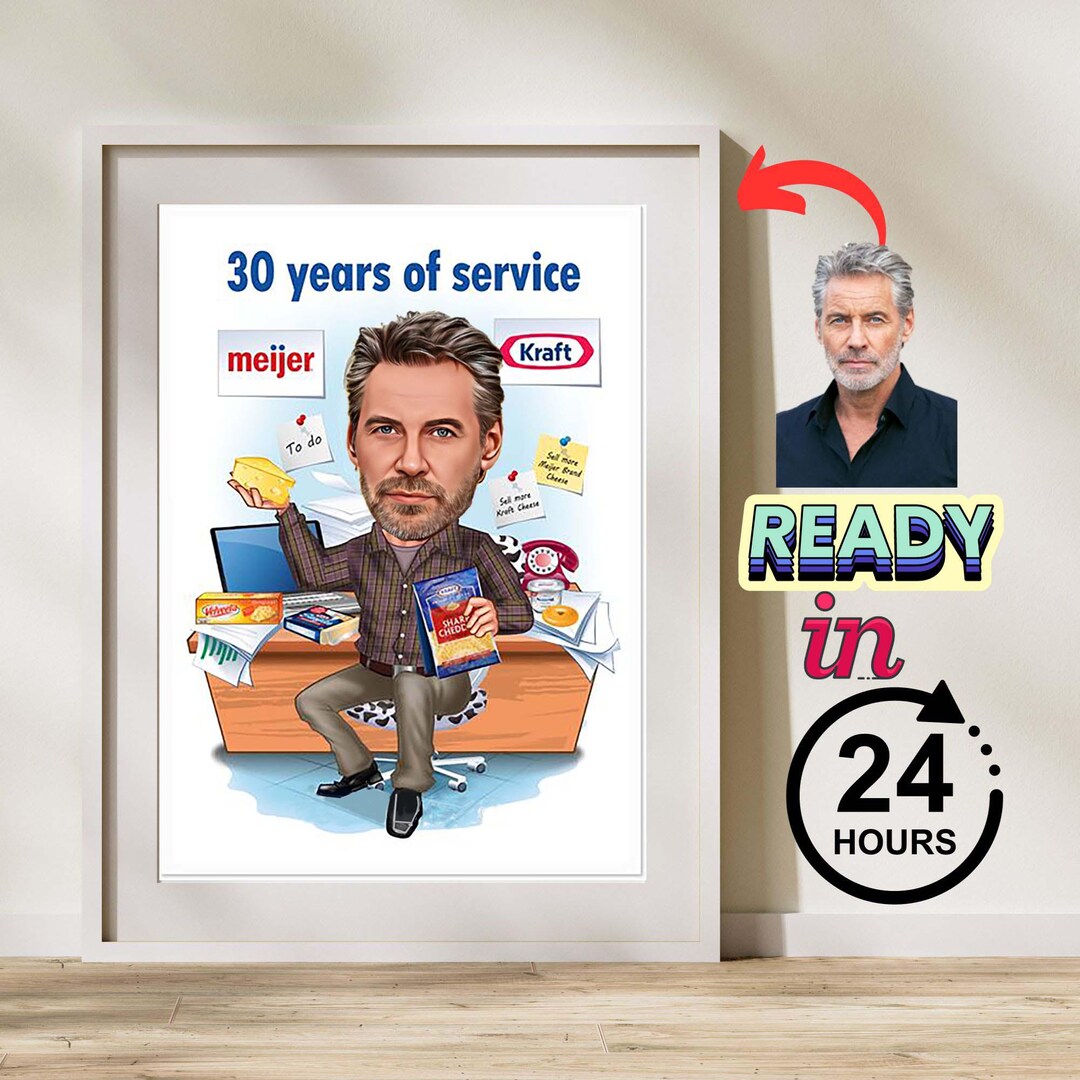 Personalized Retirement Cartoon Portrait, Retirement Caricature ...