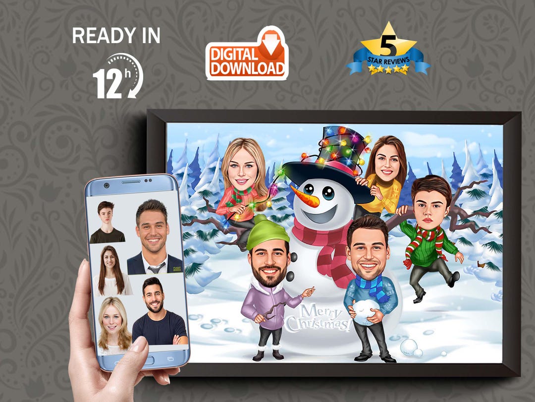 Bobblehead, Personalized Cartoon Portrait, Digital Art, Personalized ...