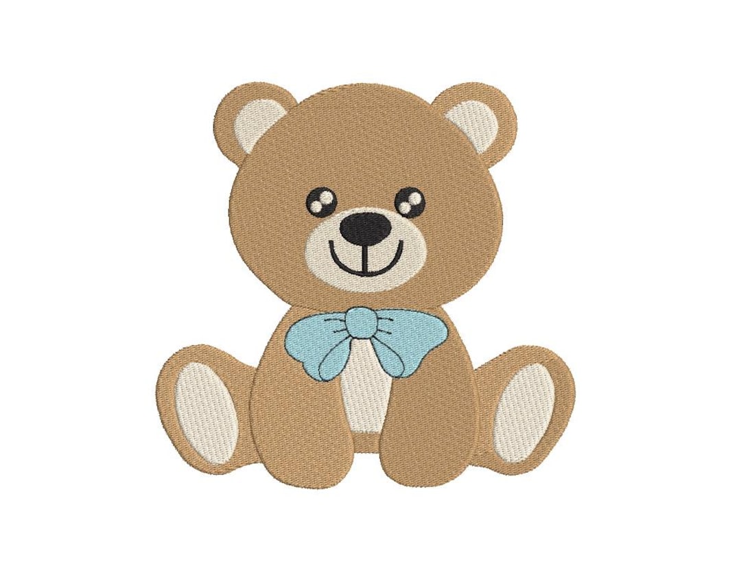 Teddy Bear Embroidery Designs - Male Bear With Lace Embroidery Design ...