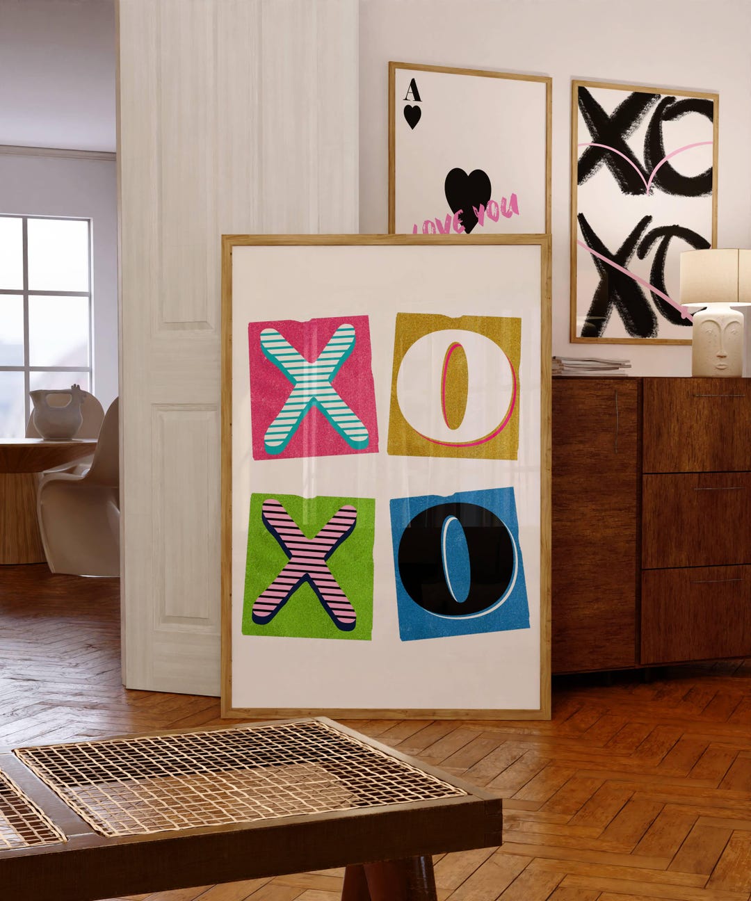 XOXO Digital Poster, Modern Wall Art Print for Home Decor, Chic ...