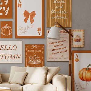 Fall Gallery Wall Set of 14 Prints, Autumn Posters for Cozy Fall Decor ...