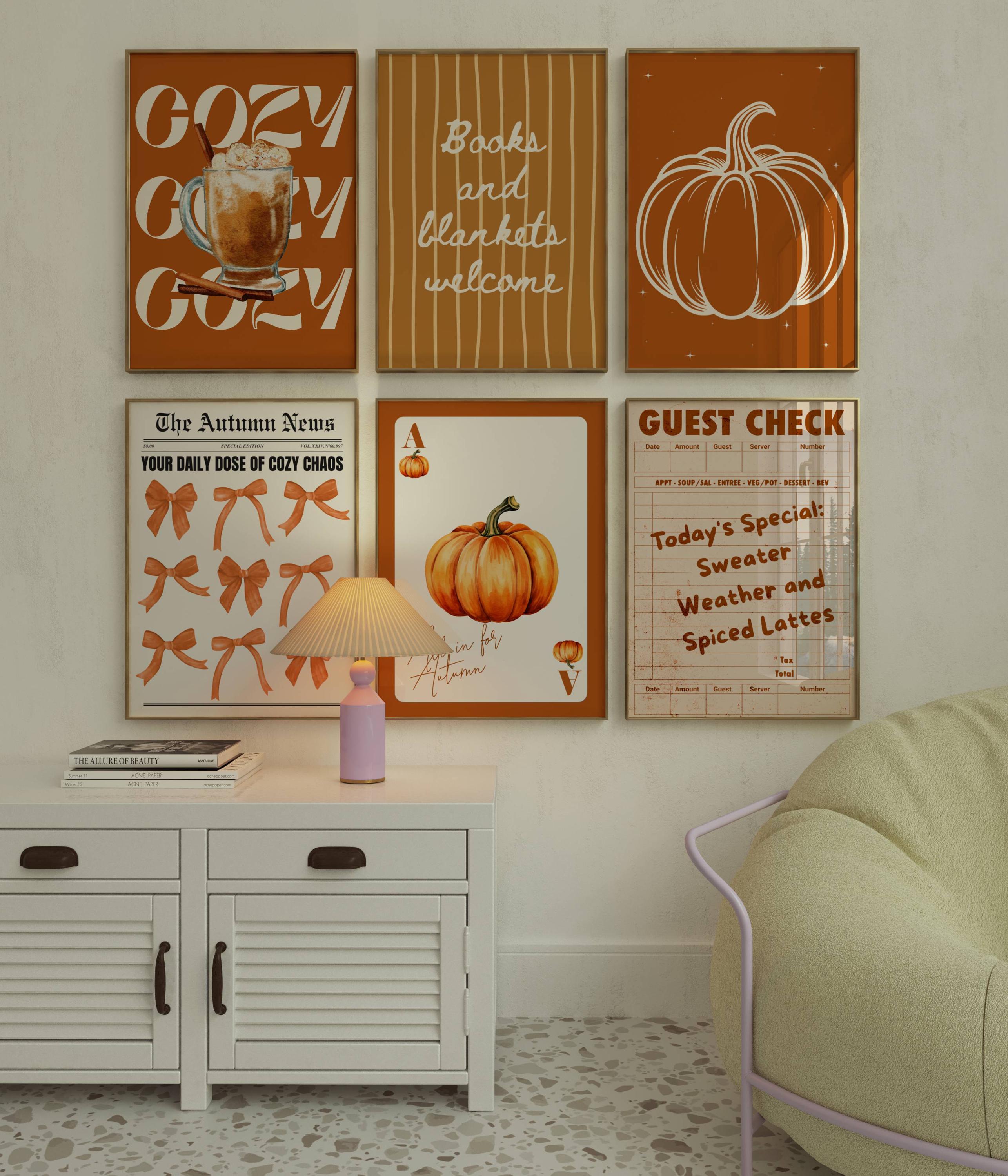 Fall Gallery Wall Set of 14 Prints, Autumn Posters for Cozy Fall Decor ...