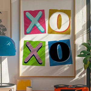 XOXO Digital Poster, Modern Wall Art Print for Home Decor, Chic ...